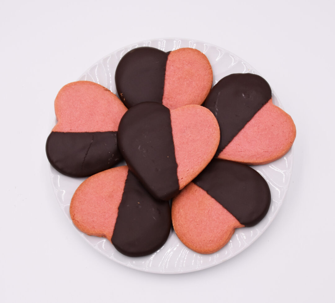 Jumbo Chocolate Covered Raspberry Butter Cookies - Lambs Farm